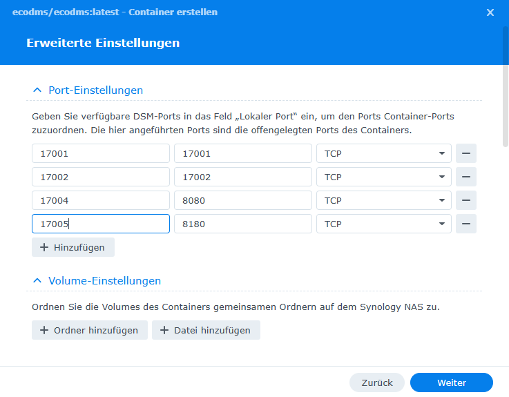 ecoDMS 25.02 Updateinstallation auf einem NAS